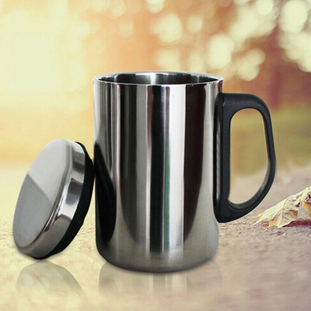Stainless Steel Insulation Cup Travel Double Wall Mug Lid Thermal ...