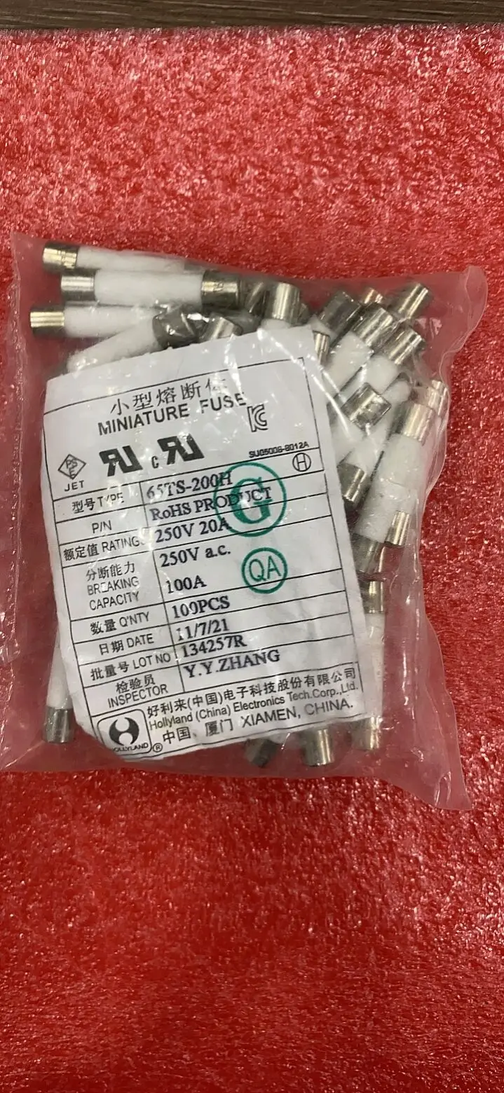 Original hollyland 6,35x32 250V 20A fusible cerámico lento 65TS 200H ...