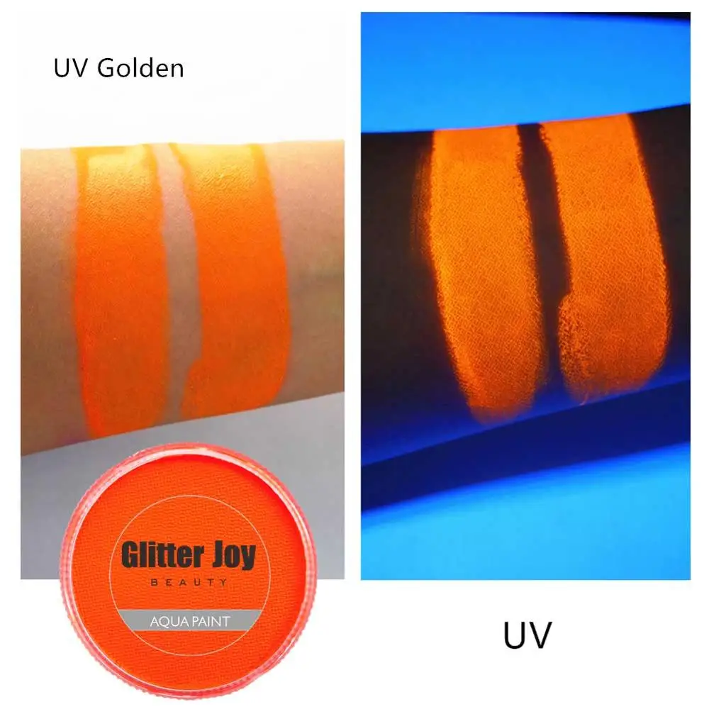 Uv Golden Fluorescent Golden Color 30g/pc Water Based Face Body Uv Glow ...