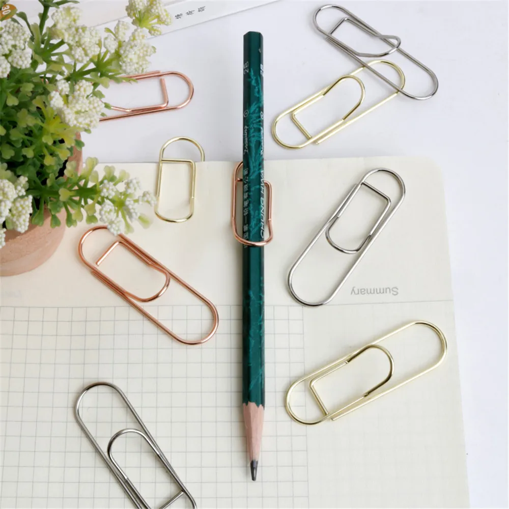 10Db Fém Toll Tartó Klippapír Klipek Escolar Bookmarks Fotó Memo Ticket ...