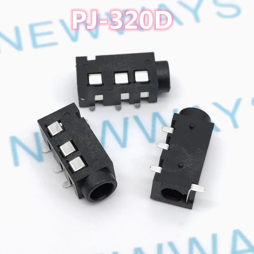 10Pcs-Pj-320-D-Headphone-Female-Socket-Headphone-Audio-Jack-Port-3-1Pin ...