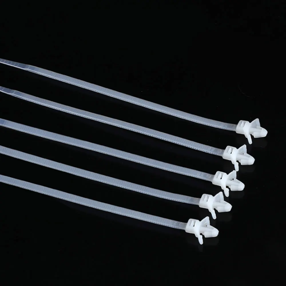 Vehicle-Wire-Tie-White-Nylon-Push-Mount-Winged-Cabel-Ties-Car-Chassis ...