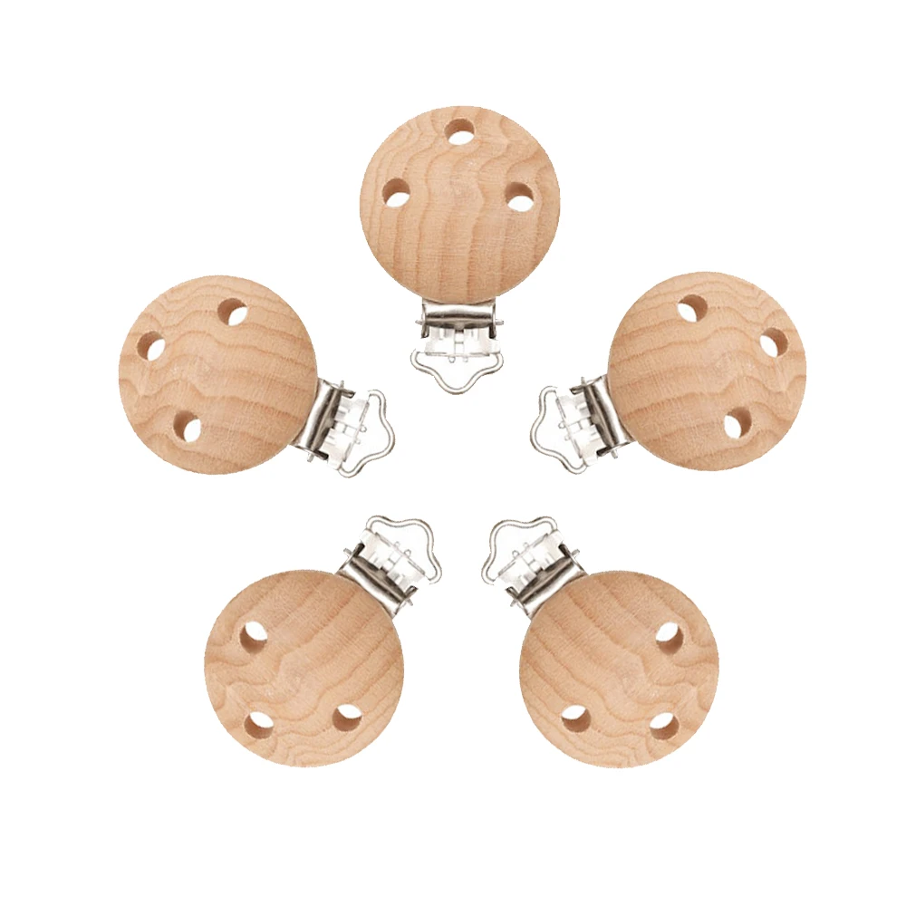 Mabochewing 5pcs 30mm 35mm Powerful Beech Wooden Clip Round Dummy Clip ...