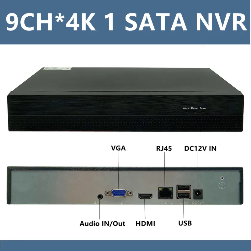 9ch*4k H265 Nvr Network Digital Video Recorder Ip Camera Onvif 2.4 Vms ...