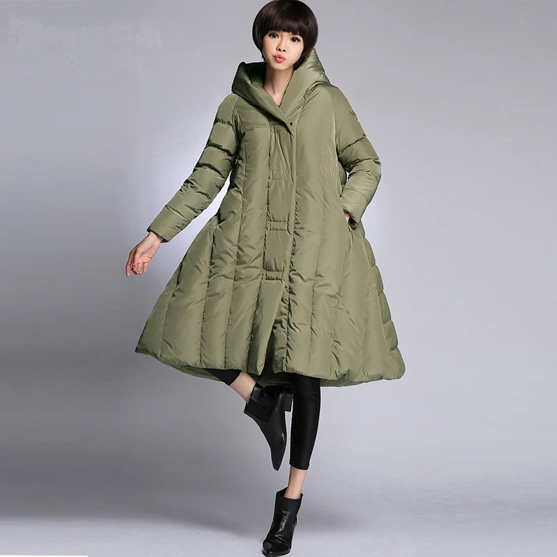 Winter women's down coat hem is big for fat people. Large size 10XL ...