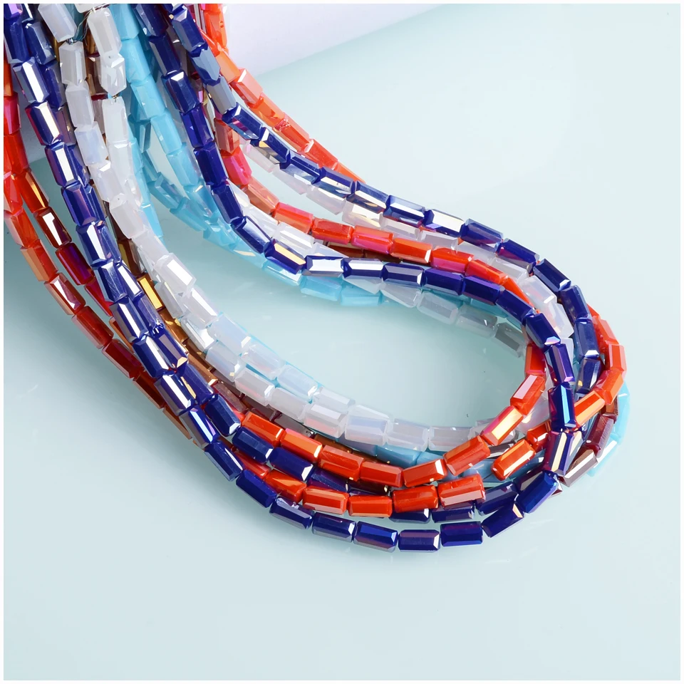 Long-Cube-Beads-3x6mm-Jewelry-Accessories-Glass-Cuboid-Beads-For ...