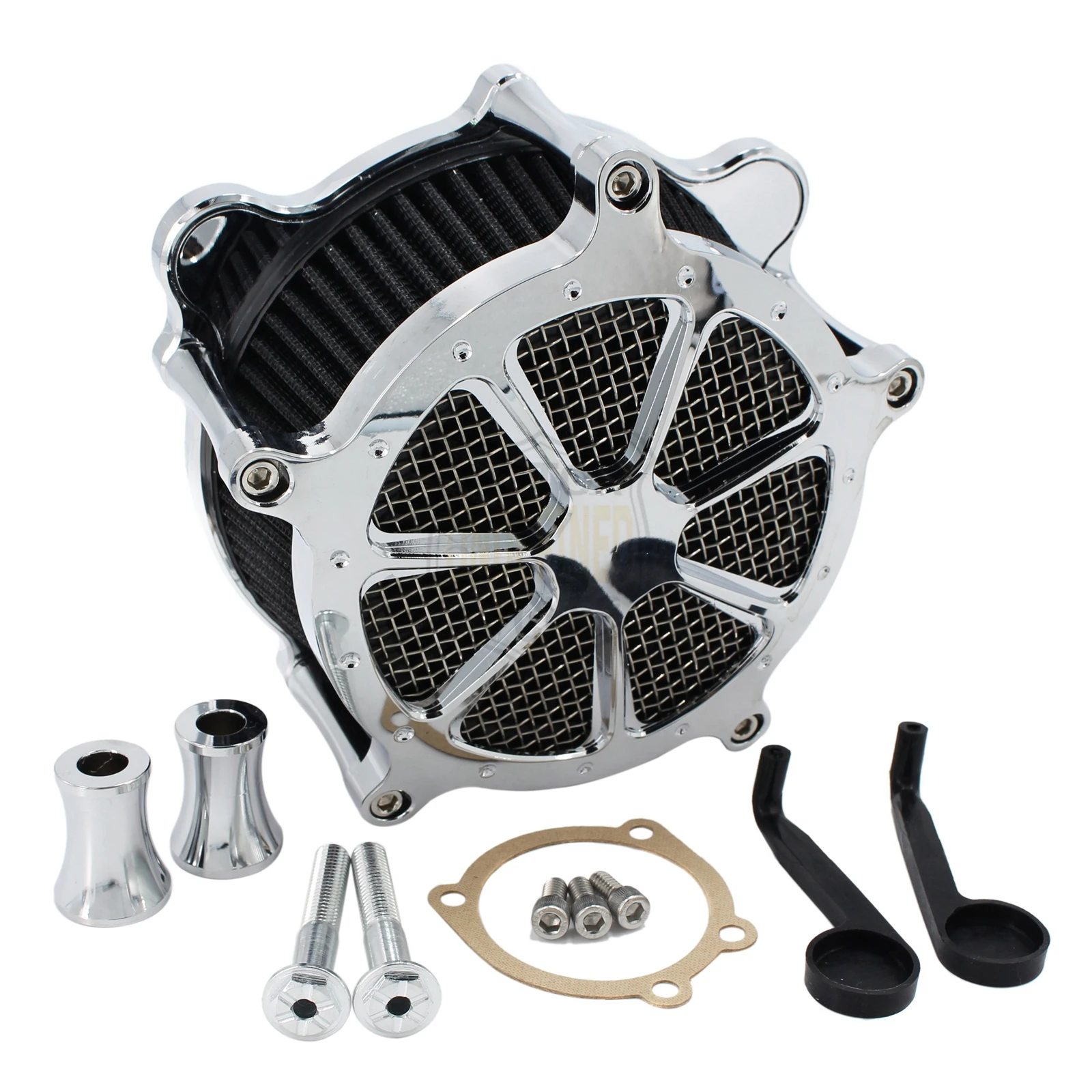 Harley FXR softail Air Cleaner Chrome Round Mesh Keihin Bendix V-Twin ...