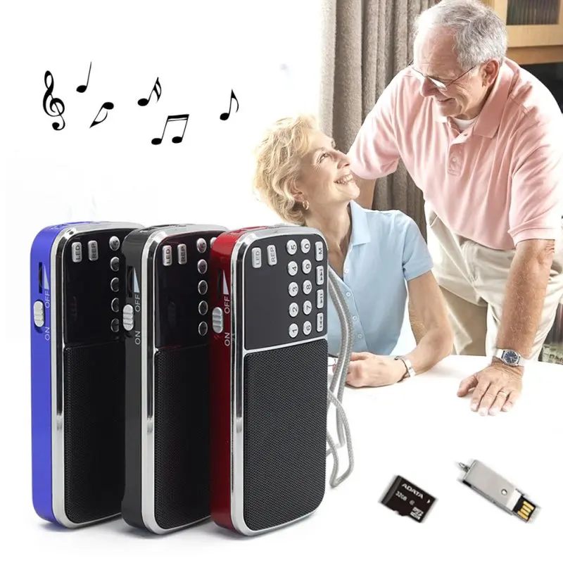 Mini Radio Speaker Music Player With TF Card USB AUX Input Sound Boxes ...