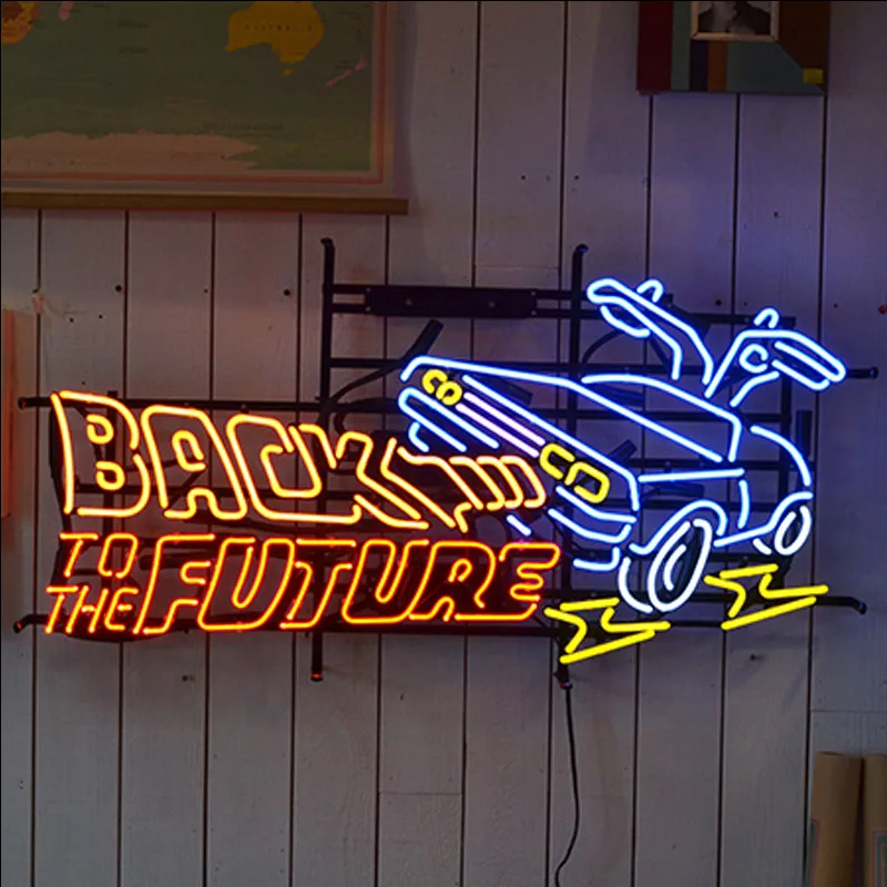 Neon-Sign-for-Back-To-The-Future-Car-Real-Glass-Tube-Handmade-Light ...