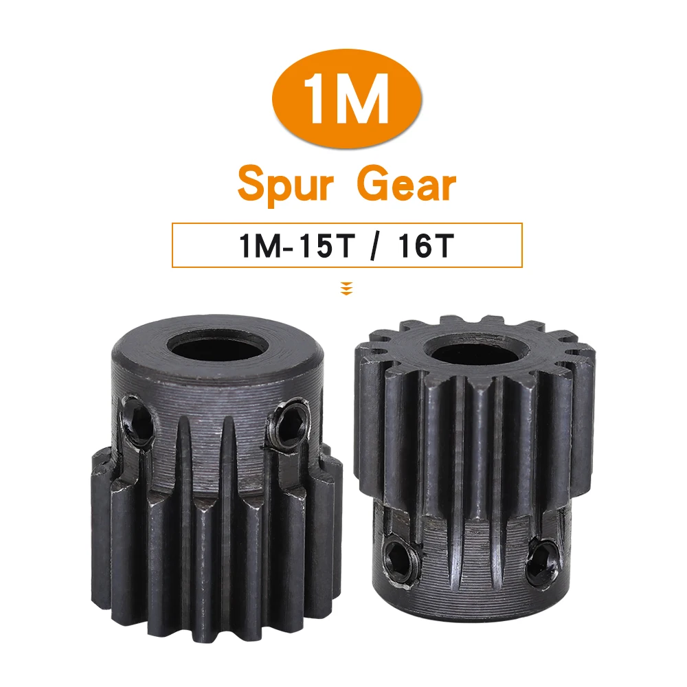 Module-1-Spur-Gear-1M-15T-16T-SC45-Carbon-Steel-Material-Motor-Gear ...