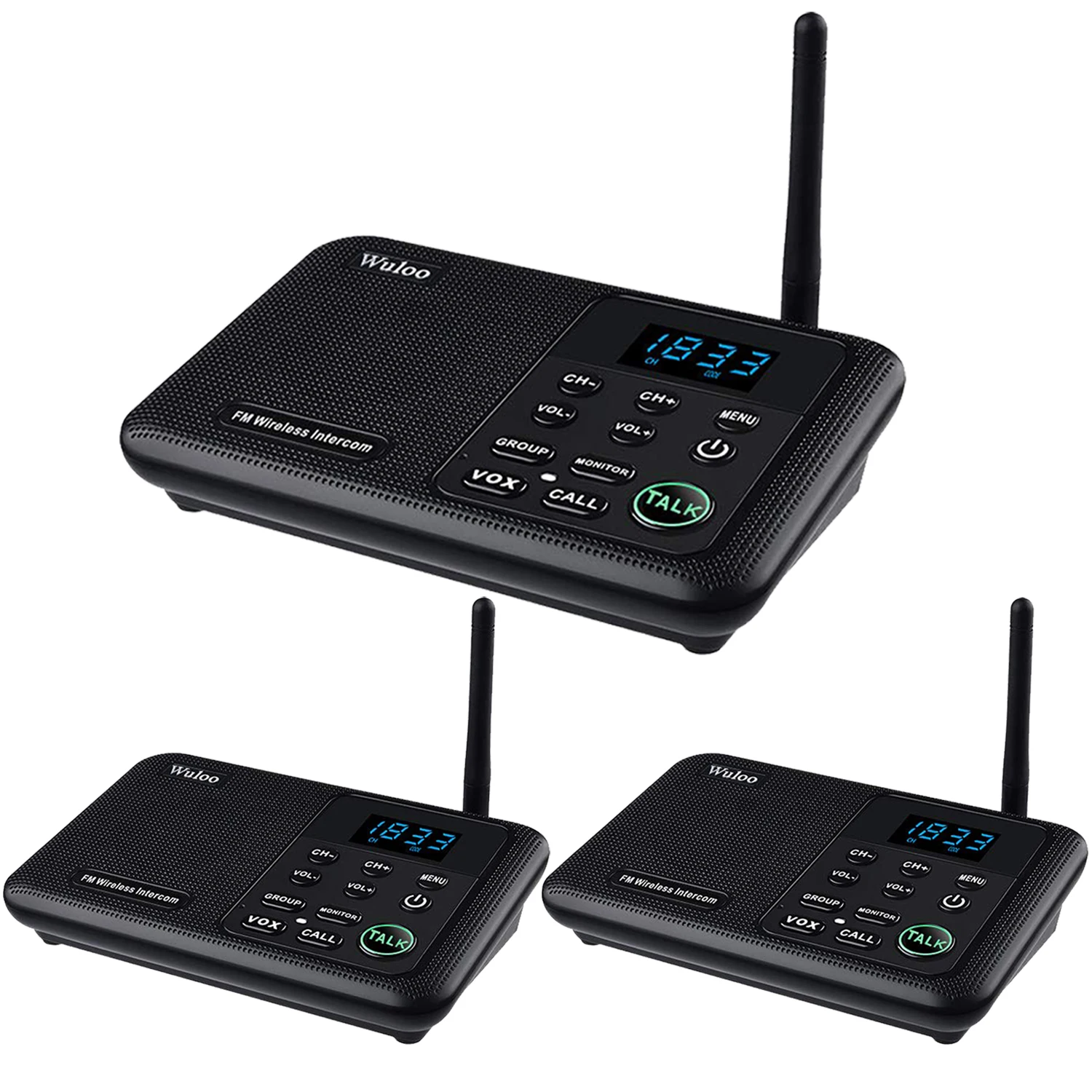 Wuloo 1 Mile Range Wireless Intercoms System For Home House Business ...