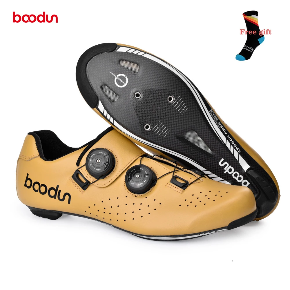 BOODUN-new-Men-Women-Genuine-Leather-Road-Cycling-Shoes-Road-Bike-Carbon-Sole-Ultralight ...
