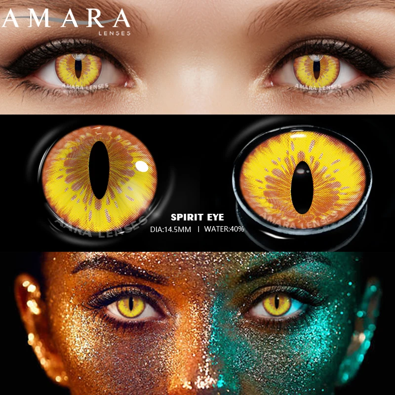 Red Glow In The Dark Contacts