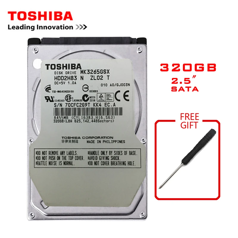 Toshiba Brand 320gb 2.5" Sata2 Laptop Notebook Internal 320g Hdd Hard Disk Drive 160mb/s 2/8mb ...