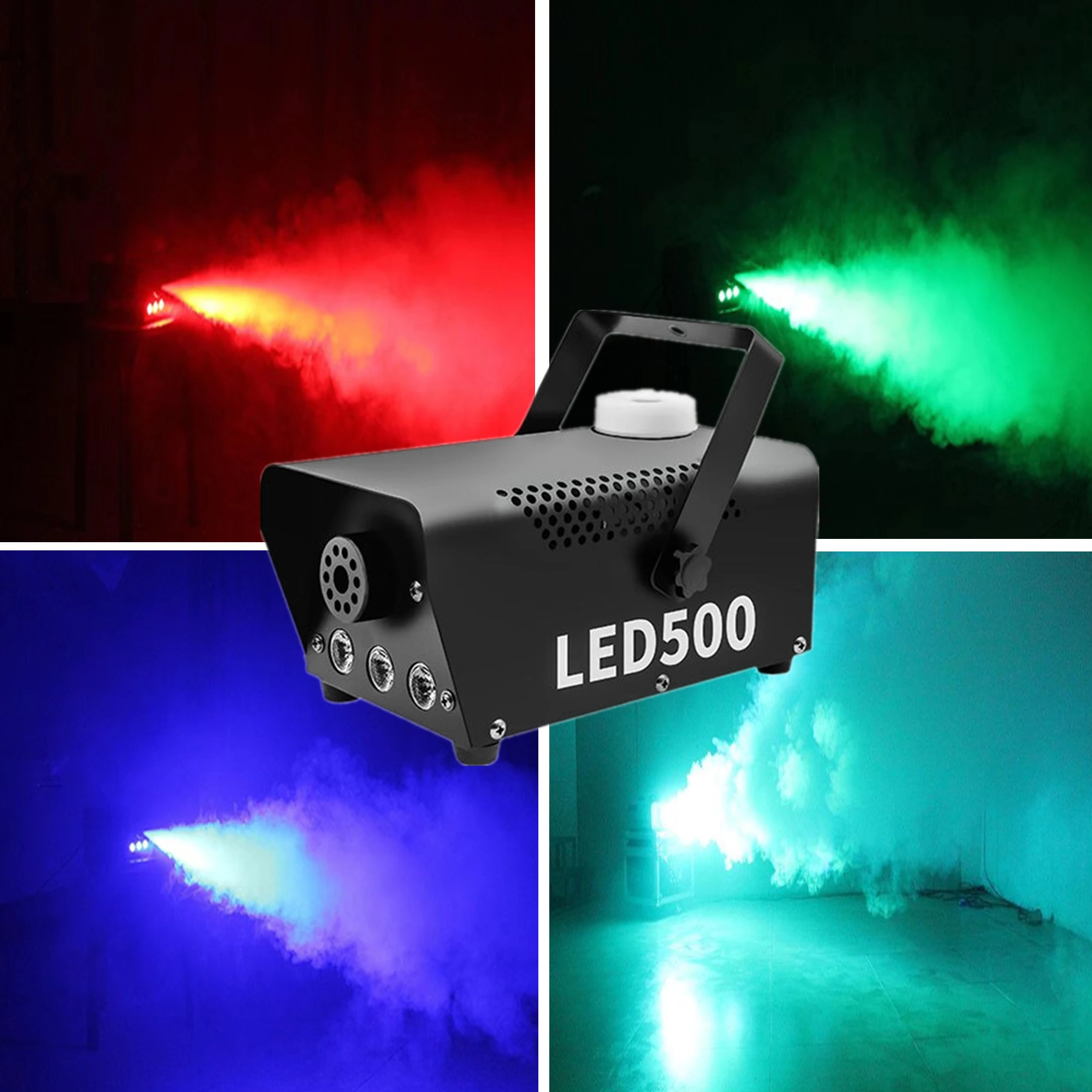 Color Mini Fog Machine With Led Remote Control Wire Atomizer, Smoke ...