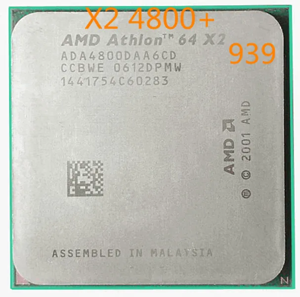 AMD Athlon 듀얼 코어 CPU 프로세서 X2 4800 + ADA4800DAA6CD hembra 939PIN, X2 4800 + 2,4 GHz|athlon 64 x2 ...