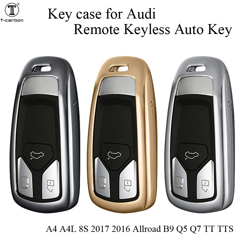 Aluminum alloy car key cover case for Audi A1 A2 A3 A4 A5 A6 A7 TT Q3 ...