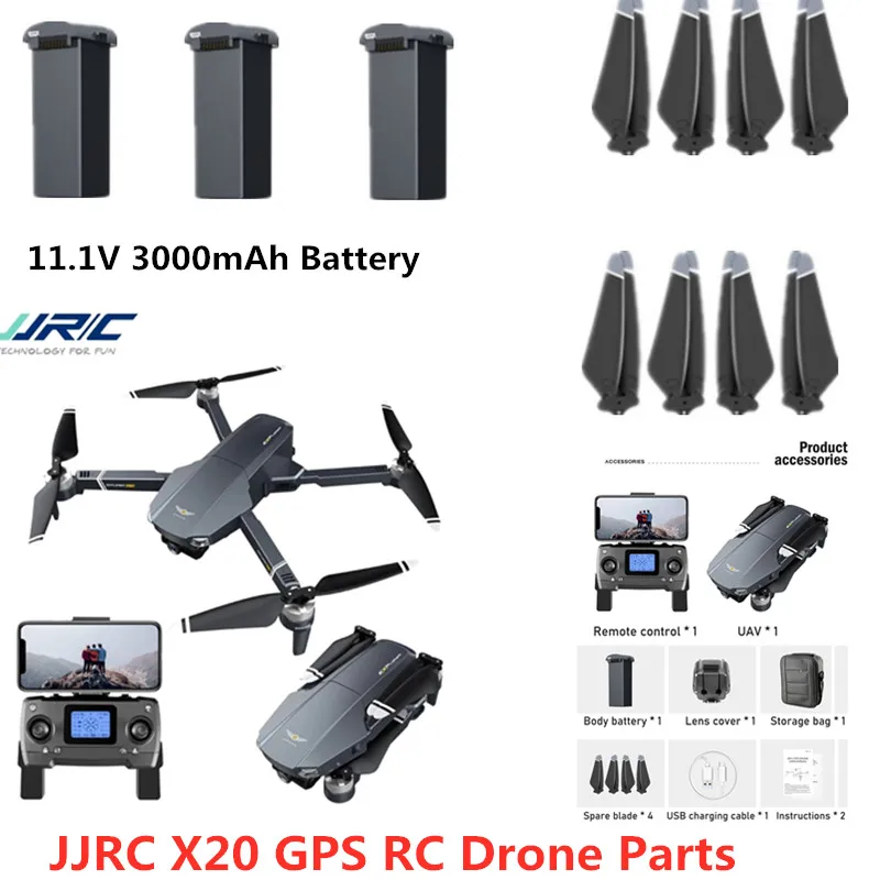 JJRC-X20-5G-6K-GPS-Brushless-RC-Drone-Spare-Part-11-1V-3000MAH-Battery ...