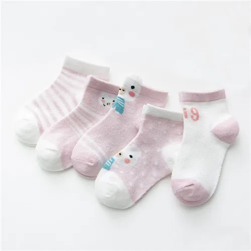 5Pairs/lot Toddler Baby Boy Socks Summer Mesh Thin Baby Socks for Girls ...