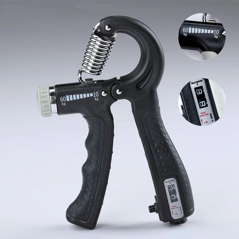 R Shape Adjustable Countable Hand Grip Strength Exercise Strengthener ...