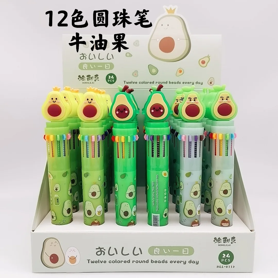 Stylo,Stylo à bille puissant en forme de licorne,12 couleurs,mignon ...