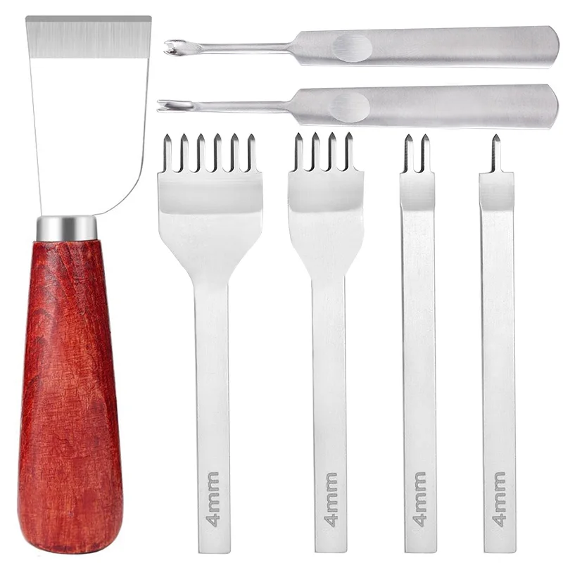 LMDZ-Diamond-Lacing-Stitching-Chisel-Set-couro-borda-Skiving-Craft-Tool ...