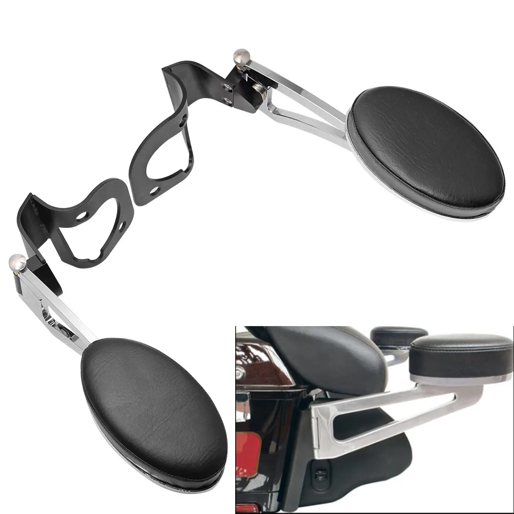 Motorcycle-Chrome-Rear-Adjustable-Passenger-Armrests-Fit-For-Harley ...