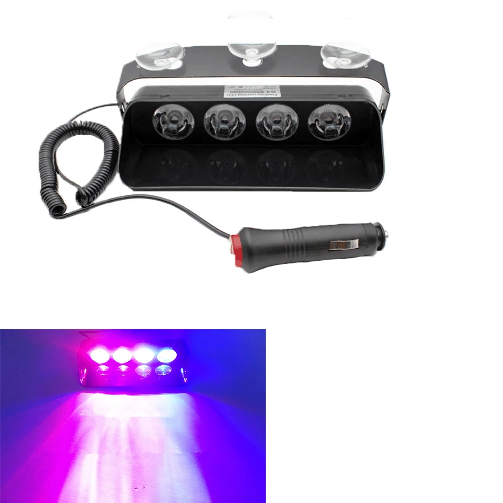 CYAN SOIL BAY Red/Blue 12V 4LED 4 LED Viper Police Strobe Flash ...