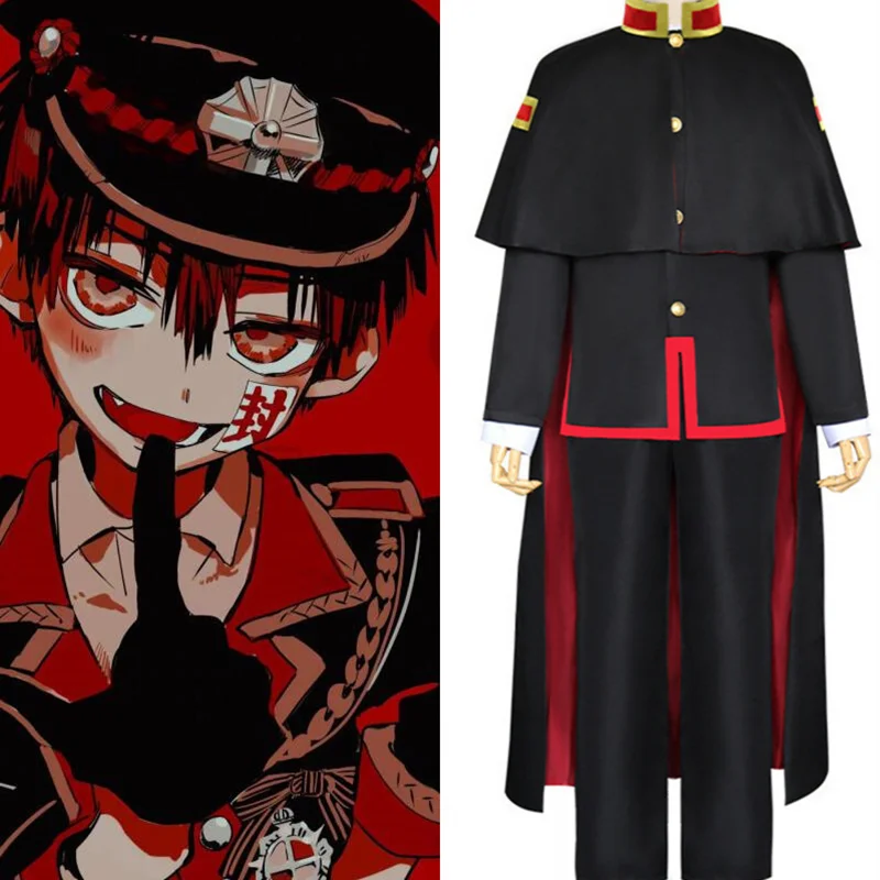 Toilet Bound Hanako Kun Poster Cosplay Wig Hat Cloak Anime Yugi Amane ...