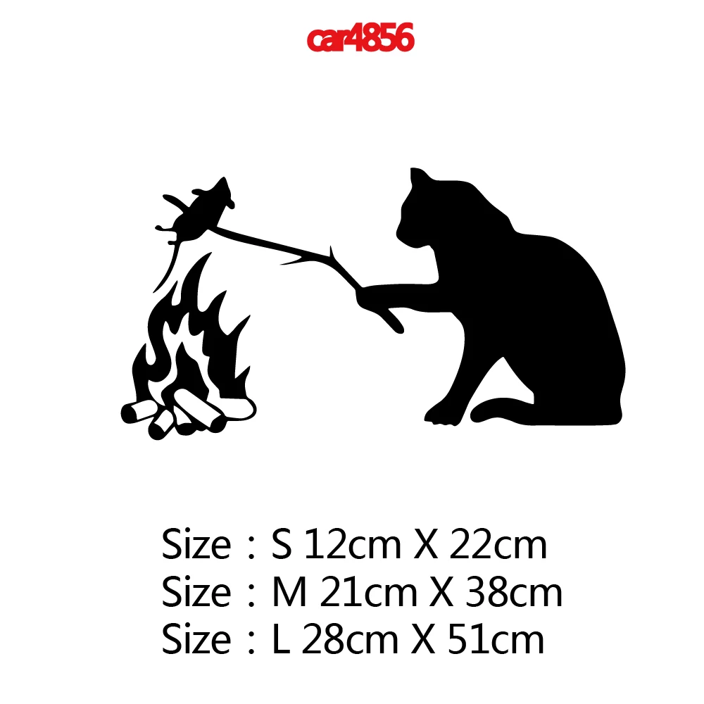 10 Styles Cartoon Character Cat Car Stickers Wrap Vinyl For car Door ...