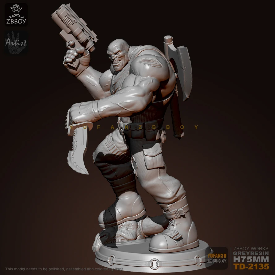 Models & Kits 1:24 75mm Resin Juggernaut Model Kit Unassembled ...