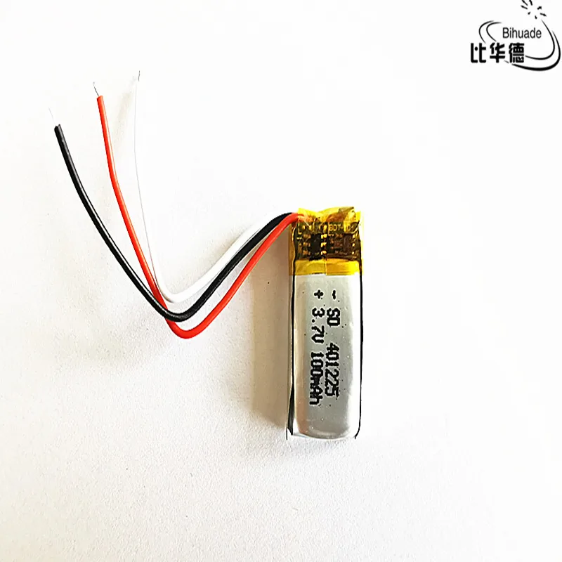 3 line Good Qulity 3.7V,100mAH 401225 Polymer lithium ion / Li ion ...