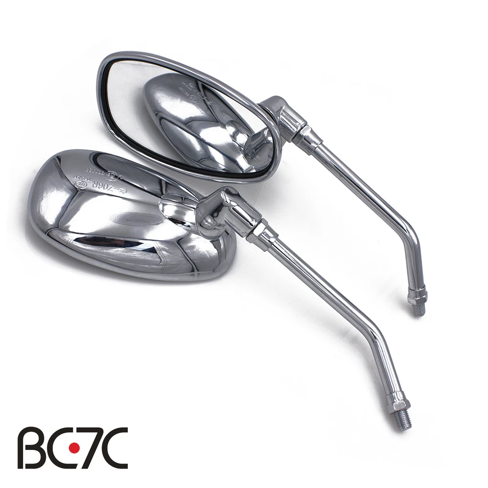 BC7C 10mm Rearview Mirrors Motorcycle Rear View Mirror For Kawasaki ...
