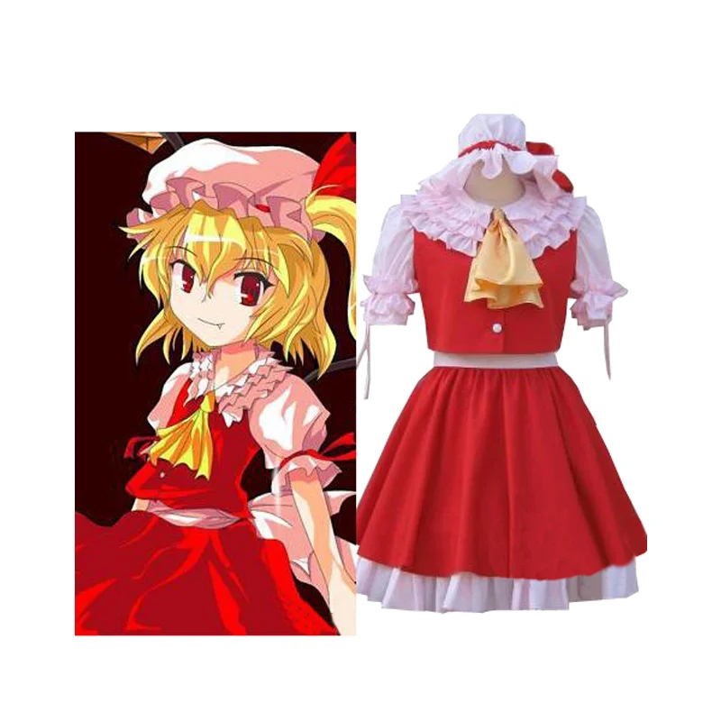 Anime Touhou Project Flandre Scarlet Cosplay Costume Custom Any Size ...