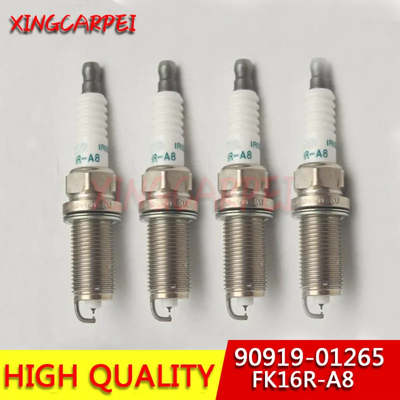 Brand-New-4pcs-9091901265-FK16RA8-Car-Dual-Iridium-Spark-Plug-For ...