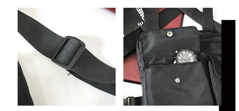 Sac banane,en toile pour homme,de style Hip-hop,gilet tactique,Kanye ...