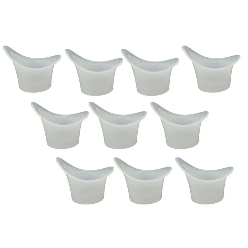 10PCS Eyewash Cup Silicone White Portable Reusable Soft Eye Bath Mug ...