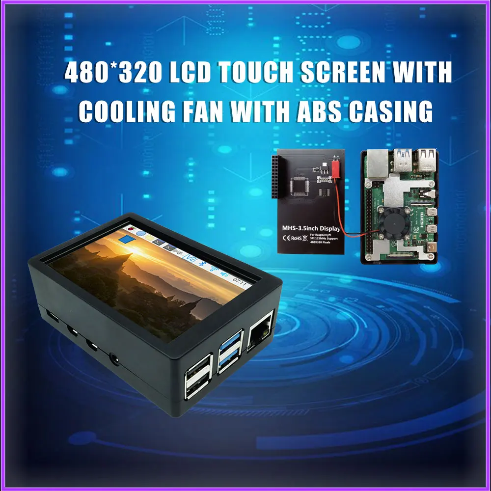 Raspberry-Pi-3-5-inch-Touchscreen-MHS-3-5inch-Display-480-320-LCD-with ...