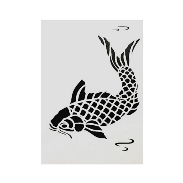 Koi Fish Stencil
