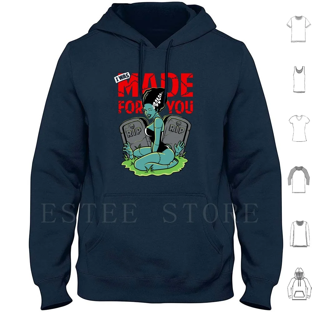 Made For You Hoodies Long Sleeve Bride Corpse Frankenstein Monster ...