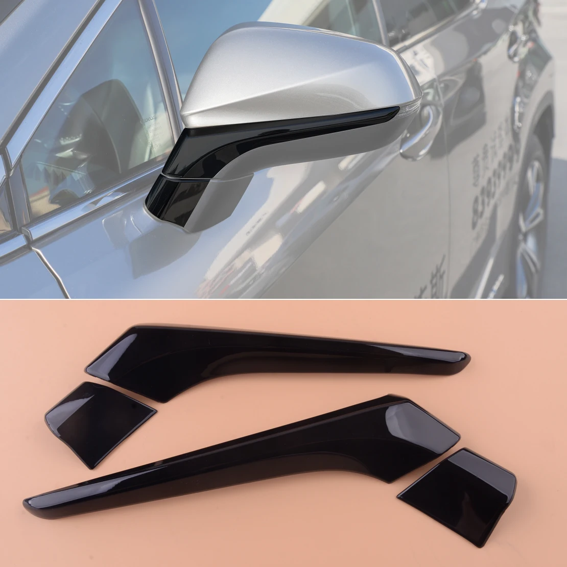 4pcs-Side-Door-Rearview-Mirror-Cover-Trim-Glossy-Black-Plastic-Fit-for ...