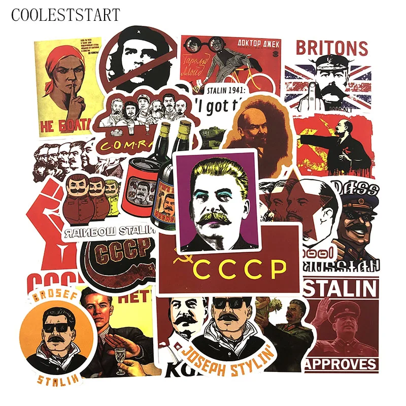 50 шт./компл. Сталин СССР CCCP граффити наклейки для багажа ноутбука ...