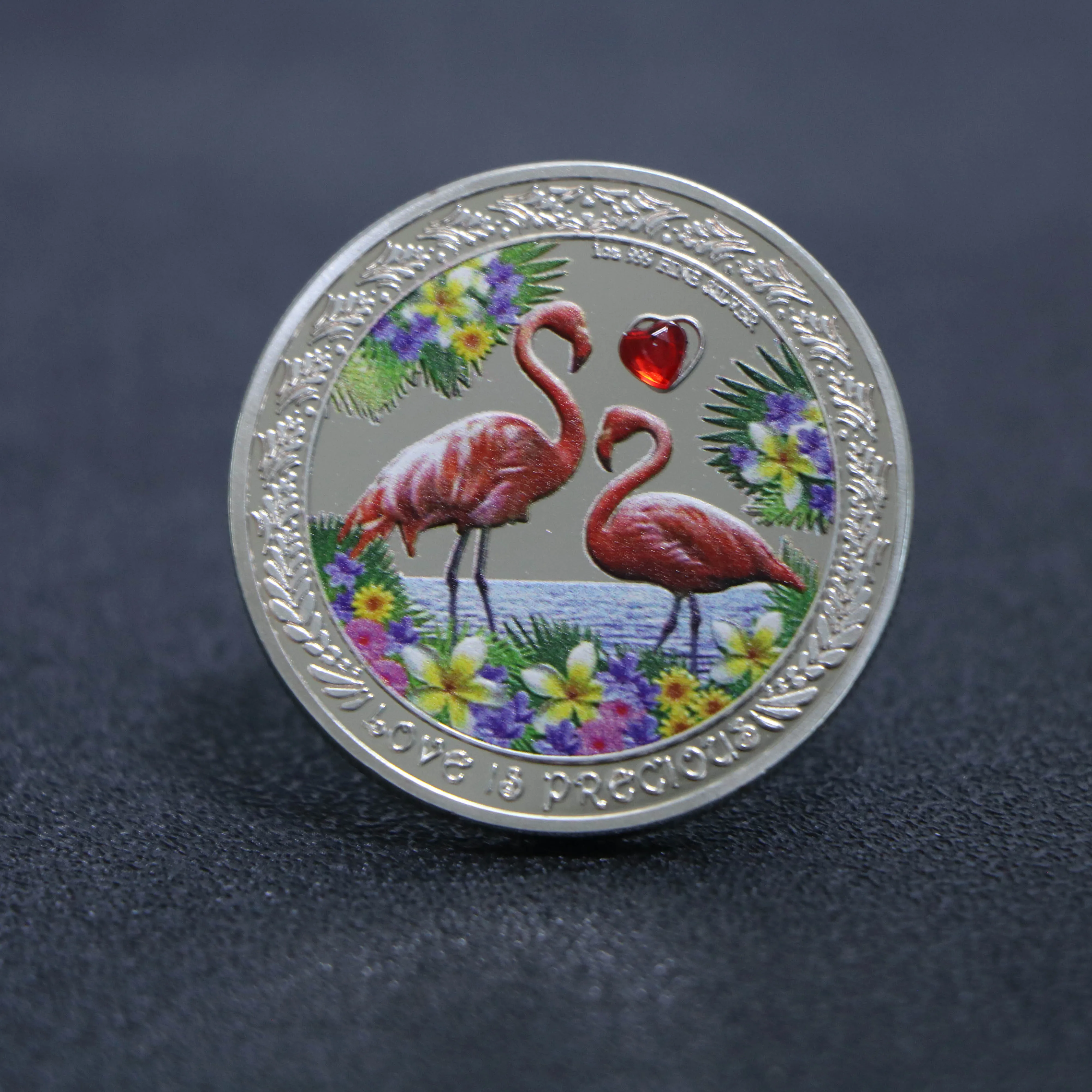 Newest-1OZ-Flamingo-Silver-Coin-Love-is-Precious-Commemorative-Coins-An ...