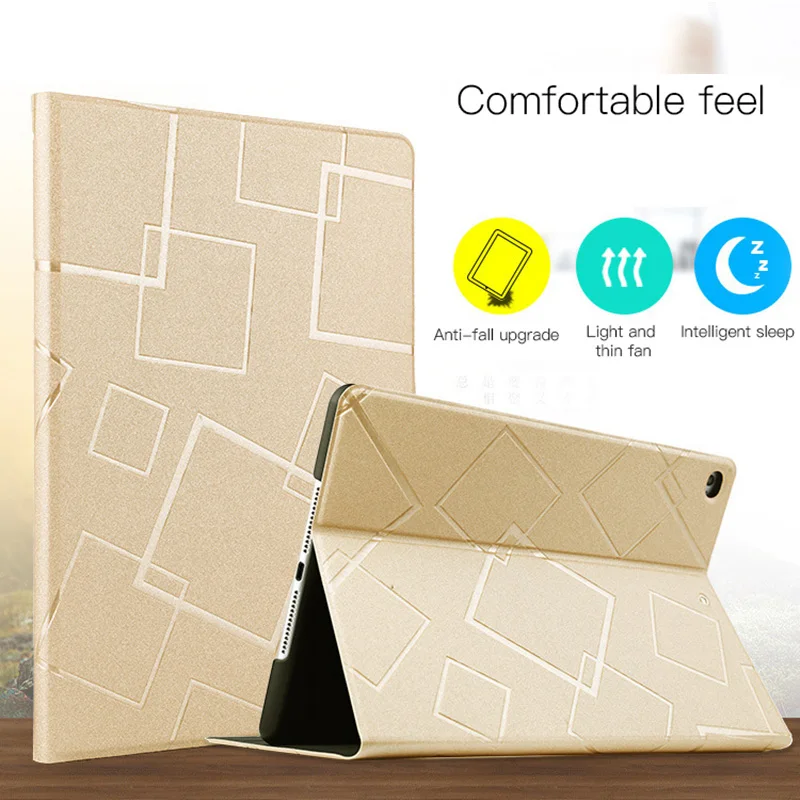 Case For iPad 2 3 4 universal Slim imitation leather PU square pattern ...