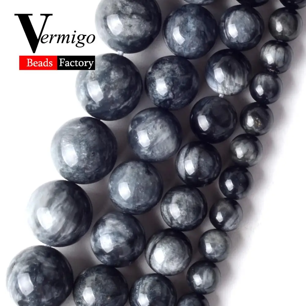 Natural-Gem-Stone-Eagle-Eye-Falcon-Eye-Beads-For-Jewelry-Making-6-8-10 ...