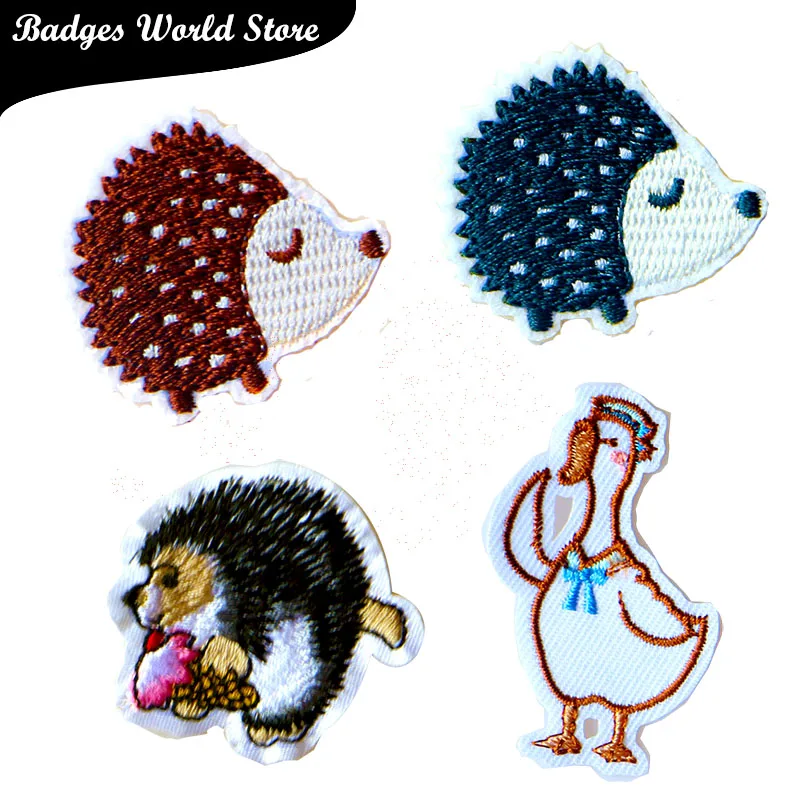 Cartoon-Dekorative-Patch-Hedgehog-Huhn-symbol-Bestickt-Applique-Patches-F-r-kawaii-kleidung-DIY ...