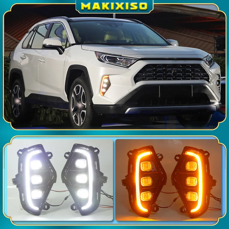 1Set-Car-LED-Daytime-Running-Light-DRL-For-Toyota-RAV4-2019-2020-2021 ...
