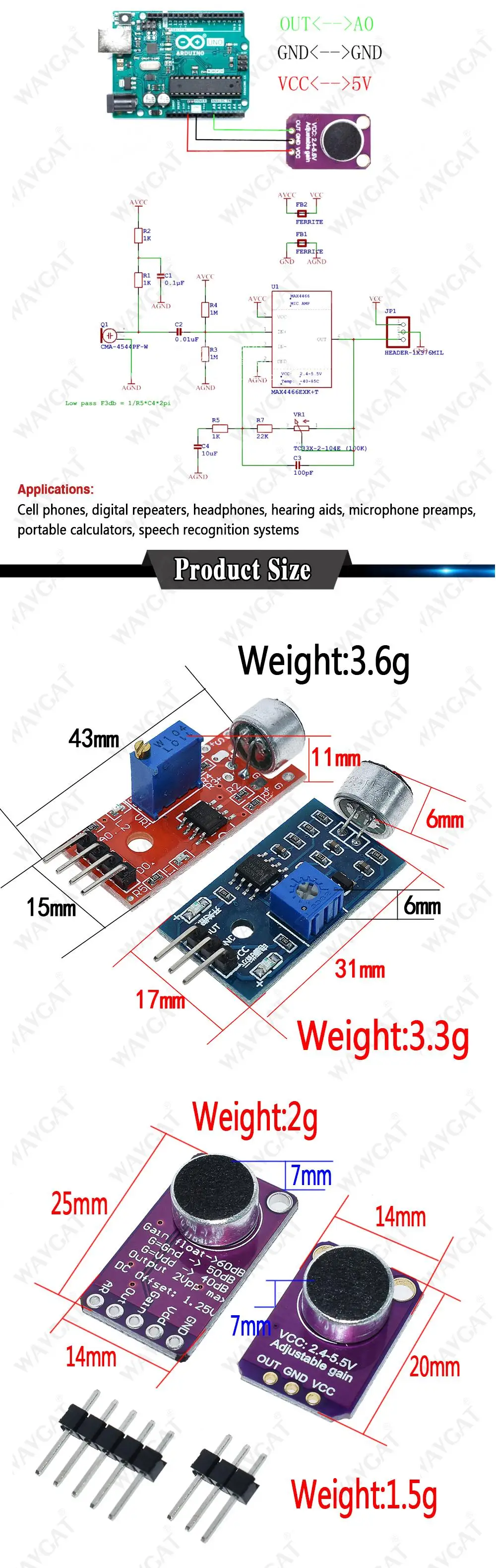 Circuits intégrés,Sound Sensor--Module De Détection Et Contrôle De Sons ...