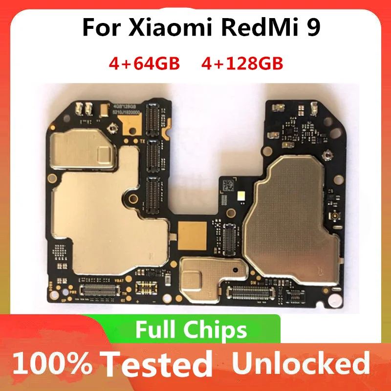 สำหรับ Xiaomi RedMi 9เมนบอร์ดปลดล็อกบอร์ดลอจิกหลักวงจรบอร์ดชิปเต็มรูป ...