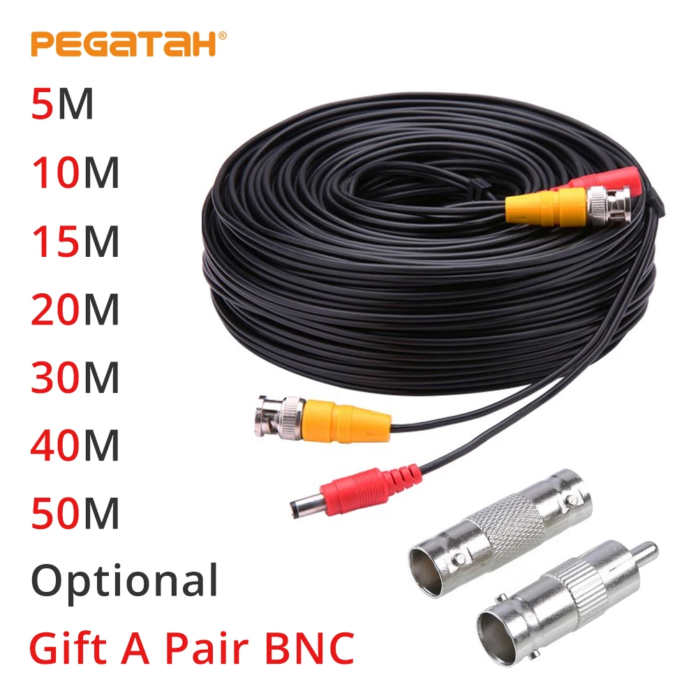 5~50m Cctv Coaxial Cable Camera Security System Video Cable Dc Power ...